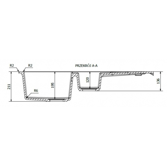 CASCADA 150 1.5-bowl kitchen sink | Axis